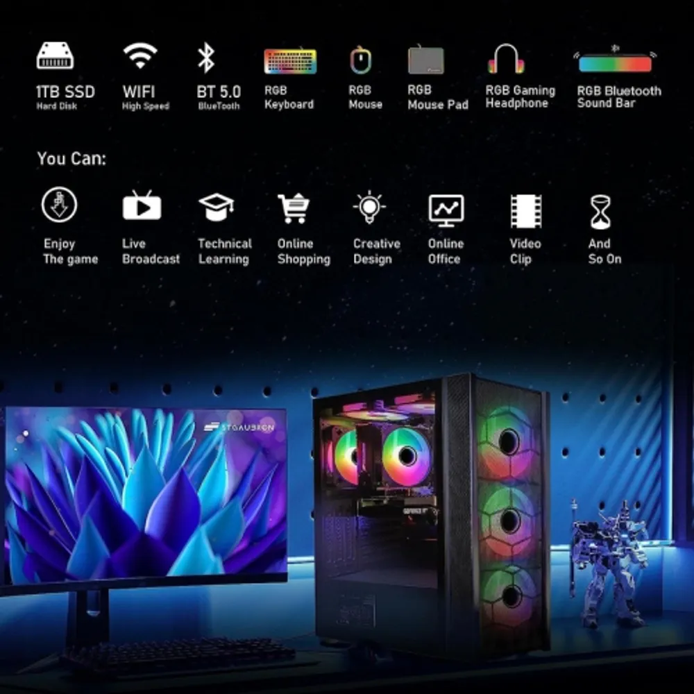 STGAubron Gaming Desktop – Pixel Dream
